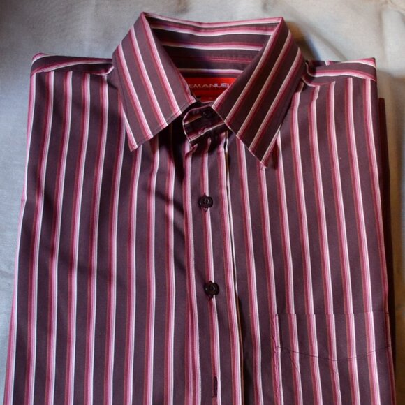 Emmanuel Ungaro | Shirts | Emmanuel Ungaro Mens Burgundy 0 Cotton Long ...